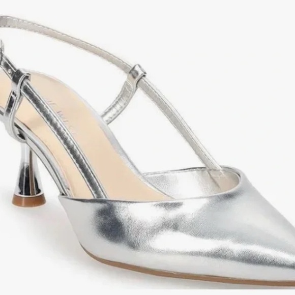 Target | Shoes | Target Silver Slingback Heels | Poshmark